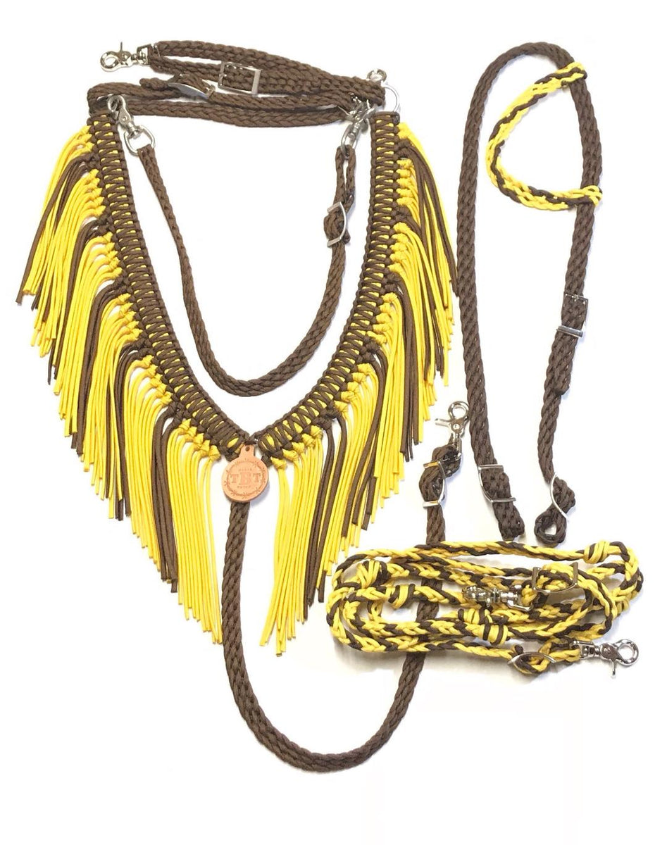Fringe Breast Collar tack set TBT Sunflower Design – Tiffanys Braided Tack